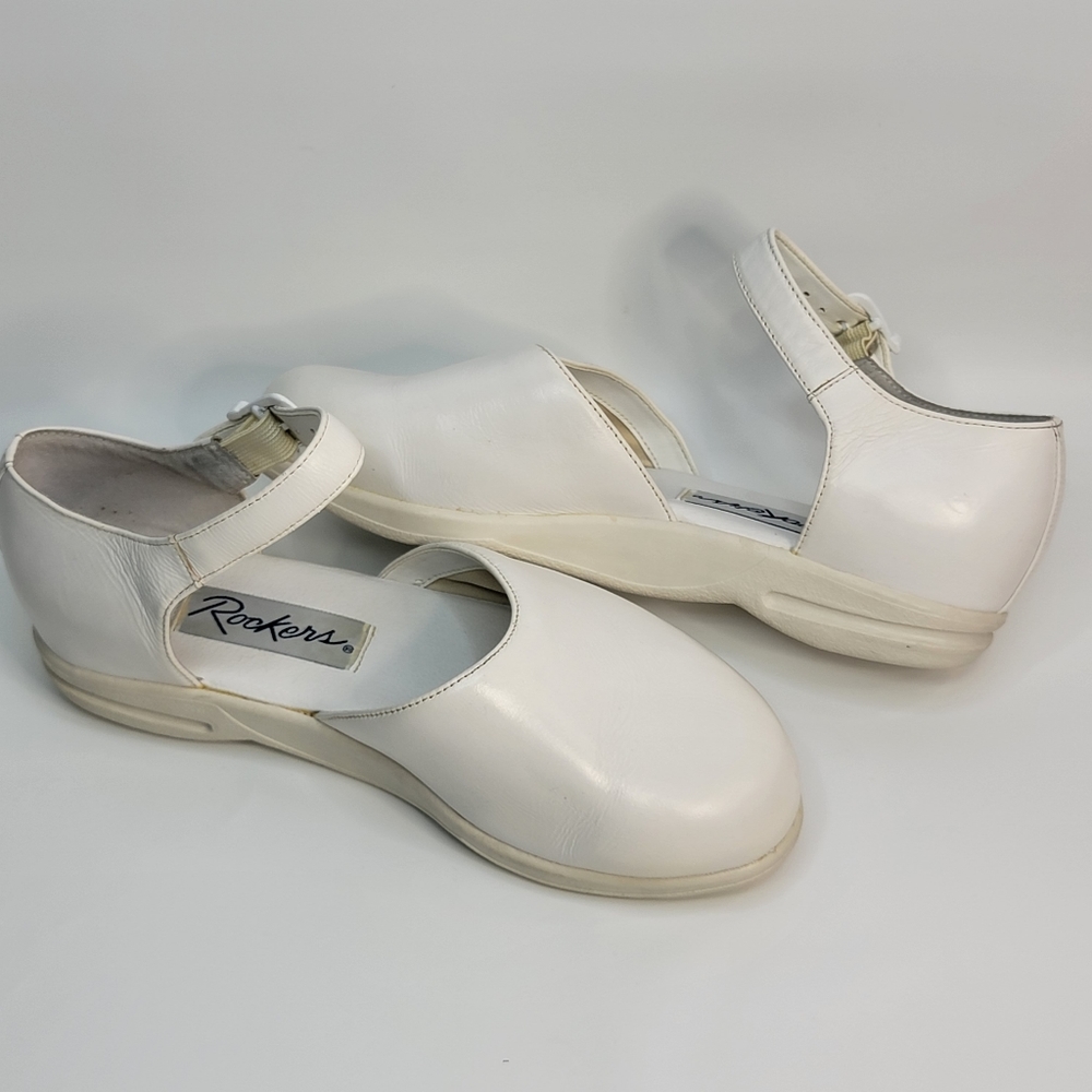 Rockers Vintage White Leather Maryjane Shoes, Euc, Si… - Gem